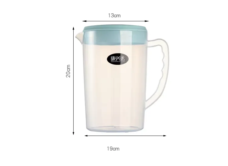 OEM Plastic Water Pitcher with Lid, 2600ml BPA-Free Large Capacity