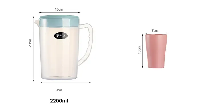 Bulk Plastic Water Pitcher Set | BPA-Free Water Jug Set with Lid & 4 Cups